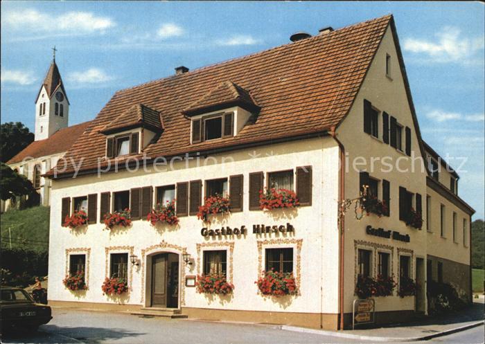 AK / Ansichtskarte Indelhausen Gasthof Pension zum Hirsch Kirche Kat ...