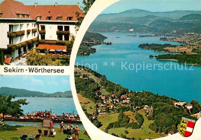 AK / Ansichtskarte Sekirn Woerther See Hotel Korotan Fliegeraufnahme Nr ...