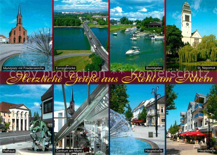 Kehl Rhein Europabruecke bei Nacht Kat. Kehl Nr. kf88407 - oldthing ...