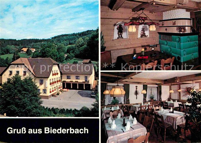Ak Ansichtskarte Biederbach Schwarzwald Gasthaus Pension Hirschen Kat
