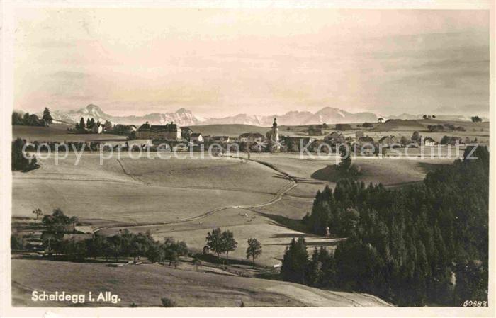 AK / Ansichtskarte Scheidegg Allgaeu Panorama Kat. Scheidegg Nr ...