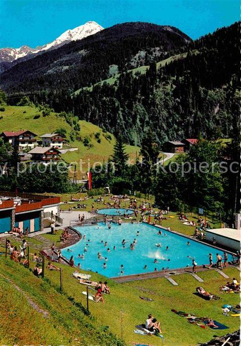 AK / Ansichtskarte Finkenberg Tirol Freibad Fliegeraufnahme Kat ...