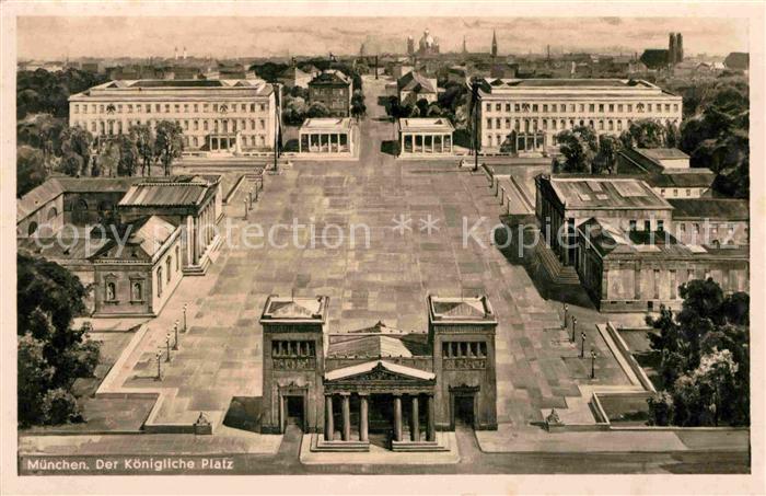 Muenchen Feldherrnhalle mit Mahnmal Ehrentempel Ewige Wache ...