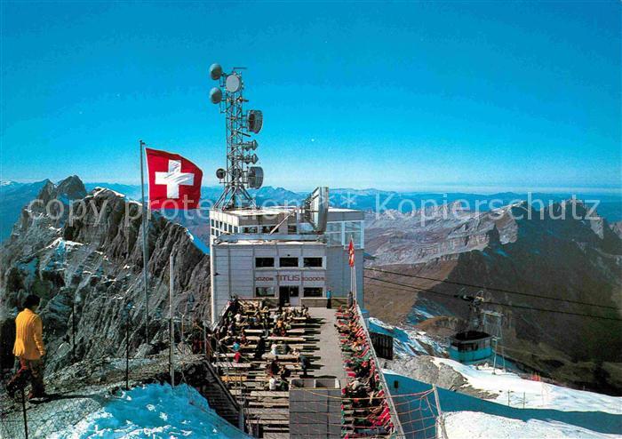 AK / Ansichtskarte Titlis Engelberg Panorama Restaurant Bergbahn ...