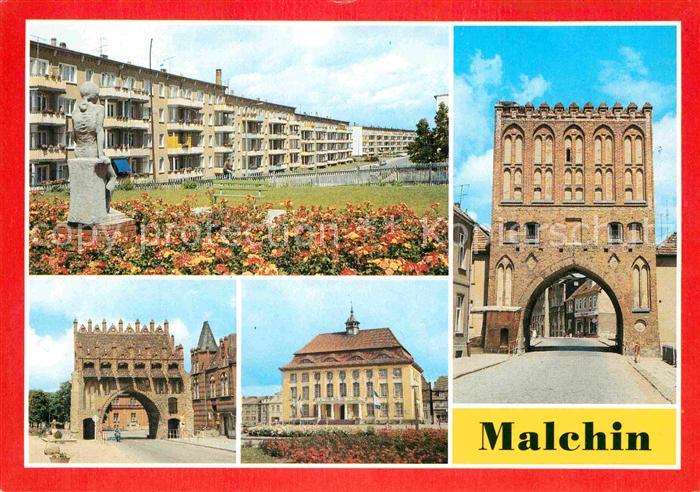 AK / Ansichtskarte Malchin Demmin Friedrich Engels Strasse Denkmal ...