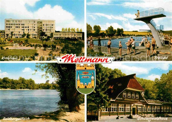 AK / Ansichtskarte Mettmann Kreishaus Freibad Sprungturm ...