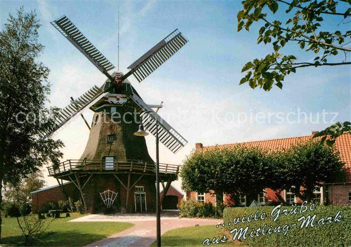 AK / Ansichtskarte Westoverledingen Pferde Emsbruecke Muehle Mitling ...