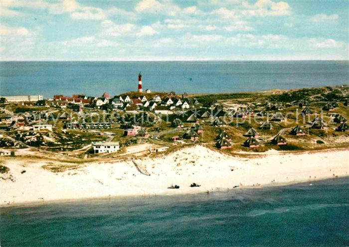 AK / Ansichtskarte Hoernum Sylt Fliegeraufnahme mit Strand und ...