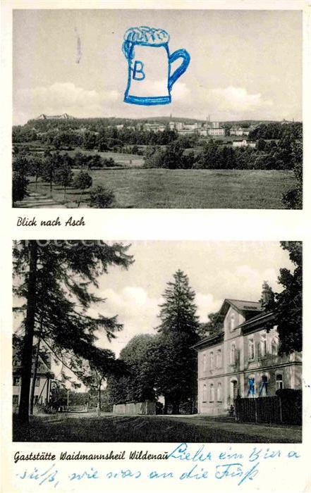 AK / Ansichtskarte Asch As Tschechien Gaststaette Waidmannsheil ...