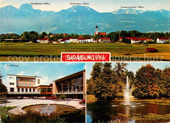 AK / Ansichtskarte Bad Aibling Kurhaus Blick zum Wendelstein Lesehalle ...