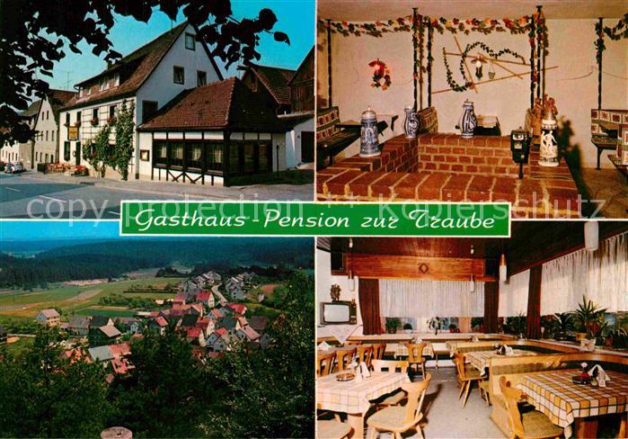 Ak Ansichtskarte Plech Gasthaus Pension Zur Traube Gaststube
