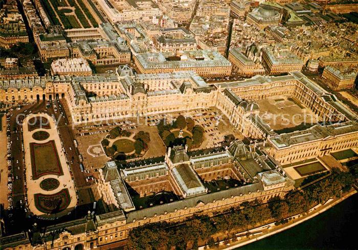 AK / Ansichtskarte Paris Palais Louvre Luftaufnahme Kat. Paris Nr ...