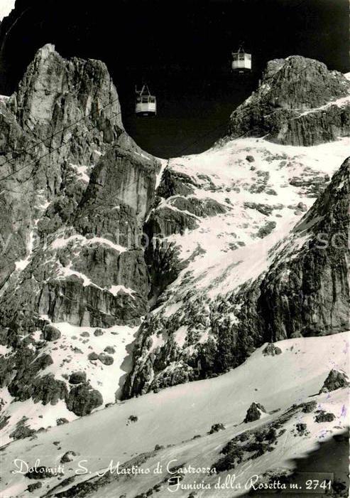 AK / Ansichtskarte Seilbahn Funivia della Rosetta Dolomiti S. Martino ...