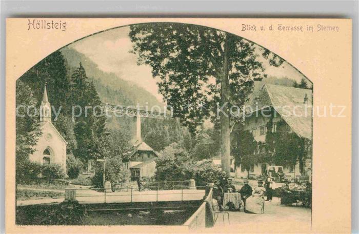 Ak Ansichtskarte Hoellsteig Hotel Zum Sternen Terrasse Mit