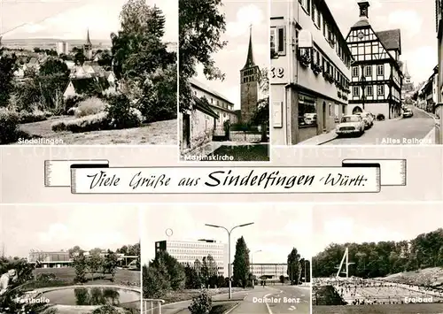 Sindelfingen Rathausplatz IBM Krankenhaus Altes Rathaus Goldbergturm ...