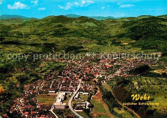 AK / Ansichtskarte Wehr Baden Suedlicher Schwarzwald Fliegeraufnahme ...