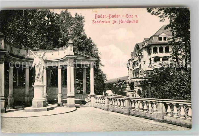 Ak Ansichtskarte Baden Baden Sanatorium Dr Heinsheimer Echo Kat