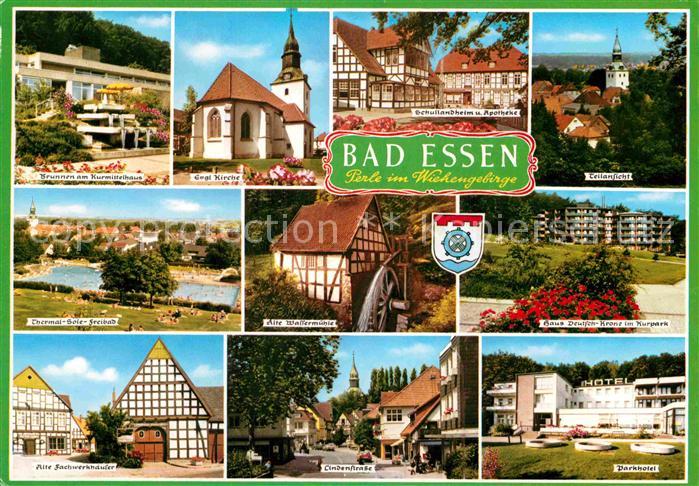 AK / Ansichtskarte Bad Essen Brunnen Kurmittelhaus Kirche Schullandheim ...