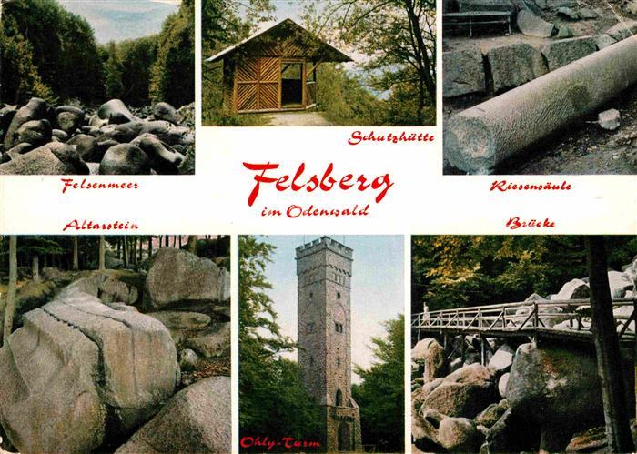 AK / Ansichtskarte Felsberg Hessen Felsenmeer Riesensaeule Ohly Turm ...
