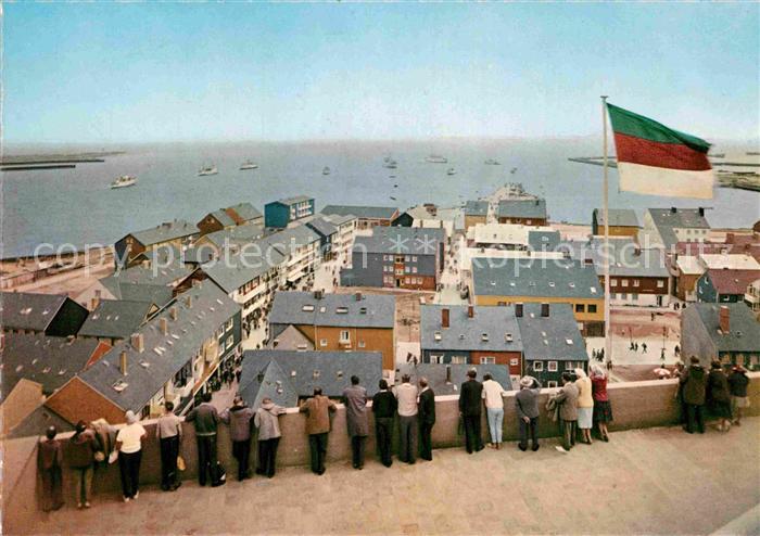 Helgoland Terrasse am Falm mit Blick auf die Reede / Helgoland ...