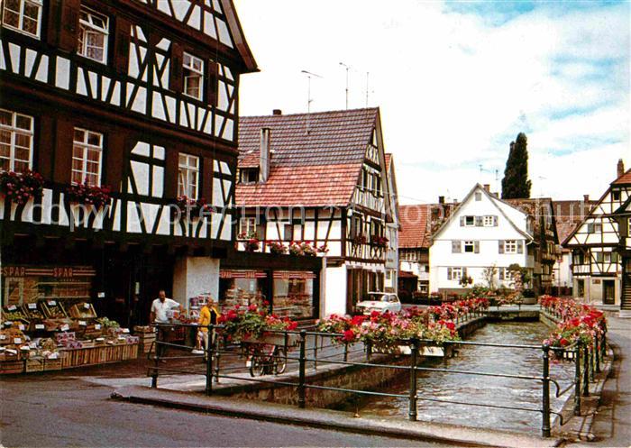 AK / Ansichtskarte Oberkirch Baden Partie am Bach mit Fachwerk Kat ...