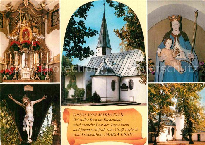 AK Maria Eich, Wallfahrtskapelle Maria Eich, Gedenktafel an der ...