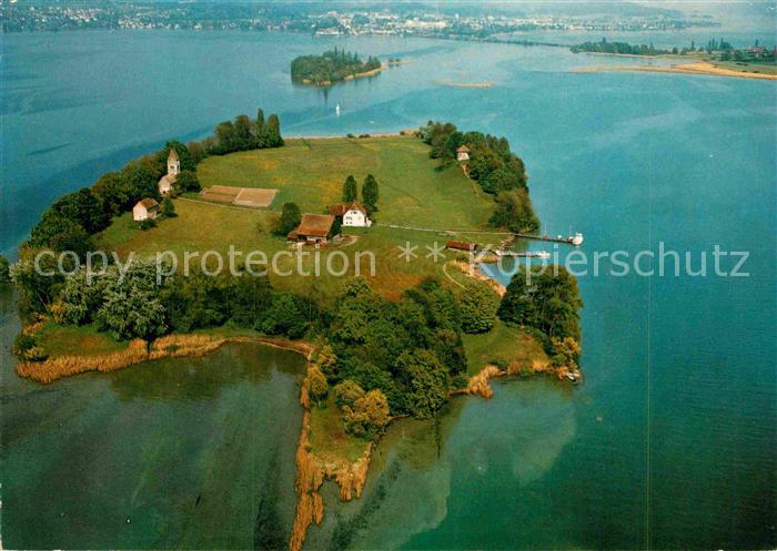 AK / Ansichtskarte Insel Ufnau Fliegeraufnahme Kat. Ufenau Zuerichsee ...