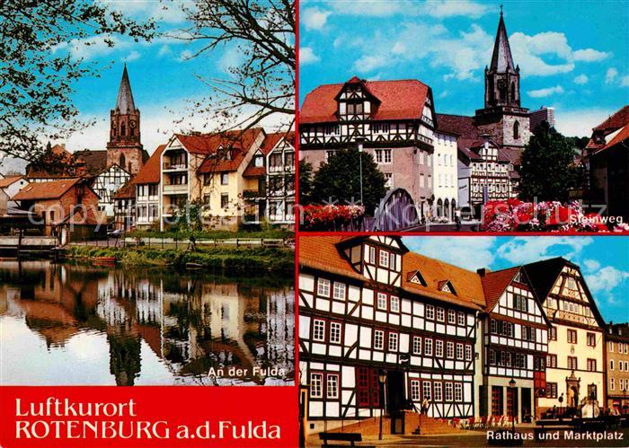 Rotenburg Fulda Fachwerkhaeuser an der Fulda Kat. Rotenburg a.d. Fulda ...