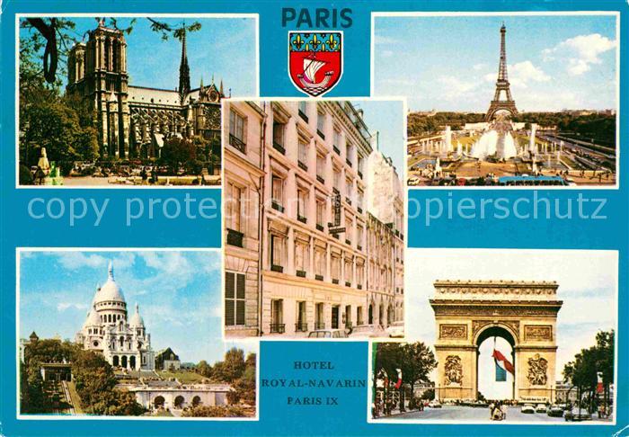 AK / Ansichtskarte Paris Hotel Royal Navarin Triumphbogen Eiffelturm ...