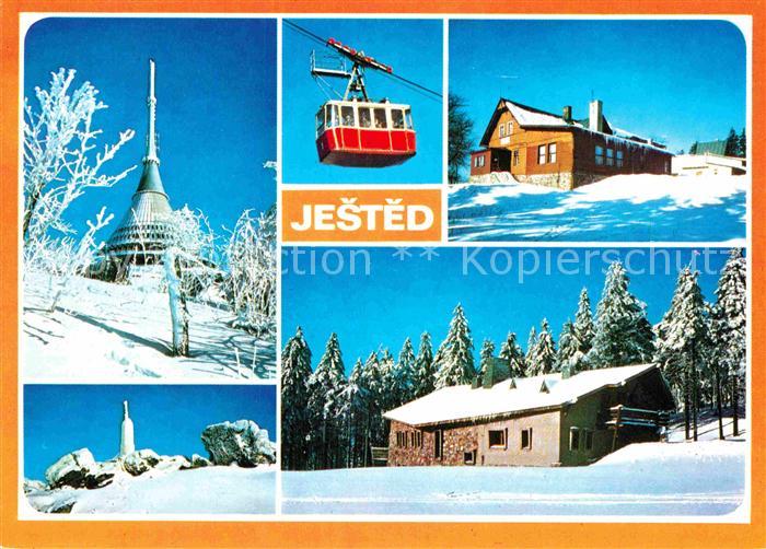AK / Ansichtskarte Jested Horsky Hotel Lanovka na Jested Chata Plane ...