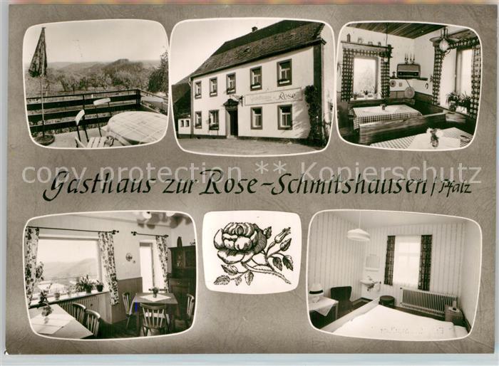 AK / Ansichtskarte Schmitshausen Gasthaus zur Rose Zimmer Gaststube Kat ...