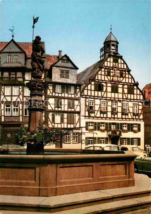 AK / Ansichtskarte Butzbach Fachwerkhaeuser Marktplatz Butzbach Nr ...