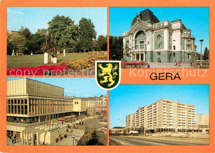 AK / Ansichtskarte Gera Park der Opfer des Faschismus Theater Haus der ...