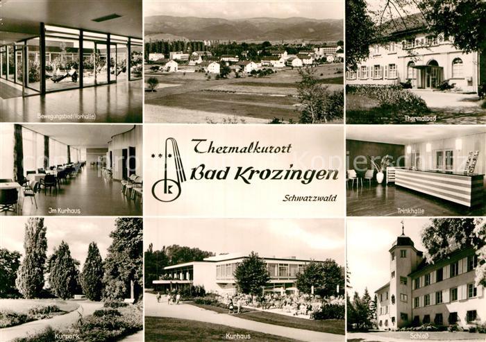 AK / Ansichtskarte Bad_Krozingen Bewegungsbad Kurhaus Kurpark Schloss ...