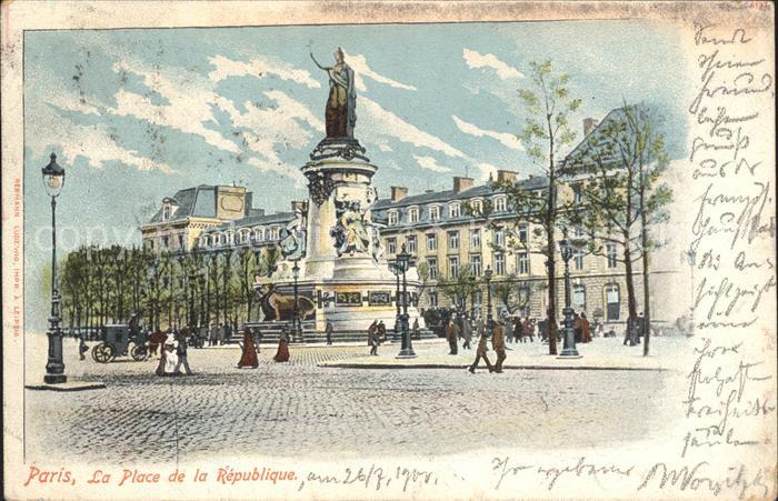 AK / Ansichtskarte Paris La Place de la Republique Kat. Paris Nr ...