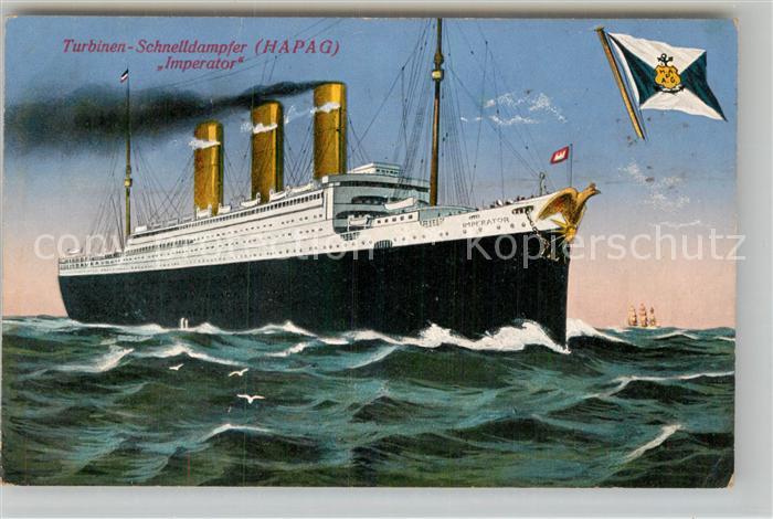 AK / Ansichtskarte Dampfer Oceanliner Imperator Hapag Kat. Schiffe Nr ...
