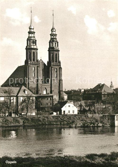 AK / Ansichtskarte Oppeln Oberschlesien Kirche zum Heiligen Kreuz an ...