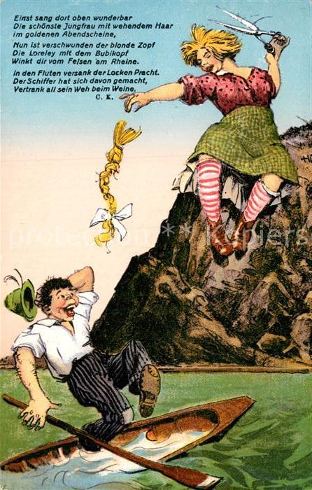 AK / Ansichtskarte St Goarshausen Sage der Loreley Comic Kat. Sankt ...