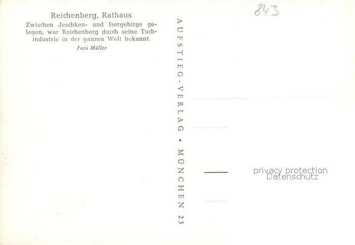 AK / Ansichtskarte Reichenberg Liberec Rathaus Nr. kc61581 - oldthing ...