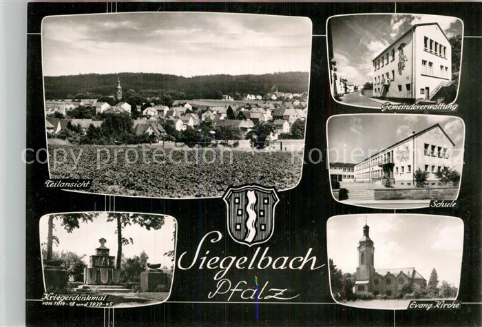 AK / Ansichtskarte Siegelbach Pfalz Panorama Gemeindeverwaltung Schule ...