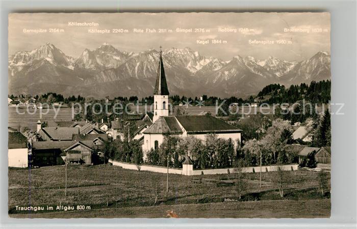 AK / Ansichtskarte Trauchgau Kirche Alpen Kat. Halblech Nr. df54023 ...