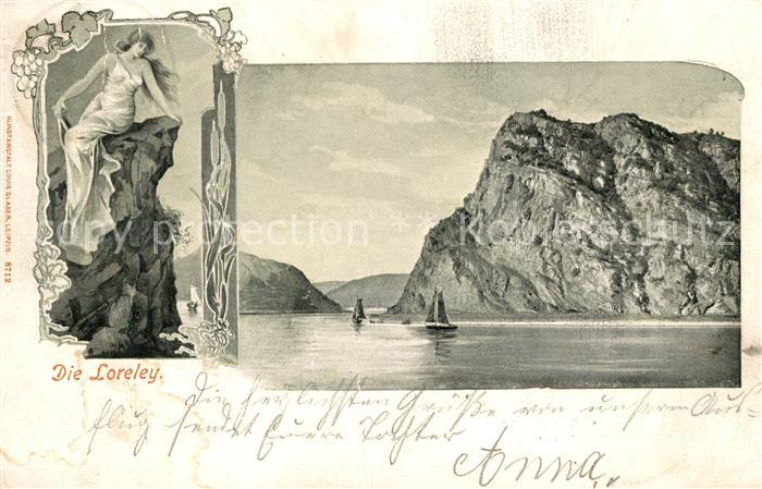 Lorelei Loreley Felsen Rhein Sage Kat. Sankt Goarshausen Nr. sa51075 ...