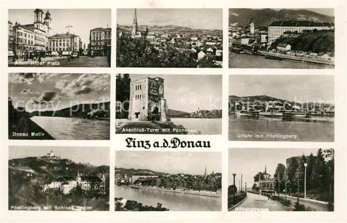 AK / Ansichtskarte Linz Donau Adolf Hitler Platz Urfahr Poestlingsberg ...
