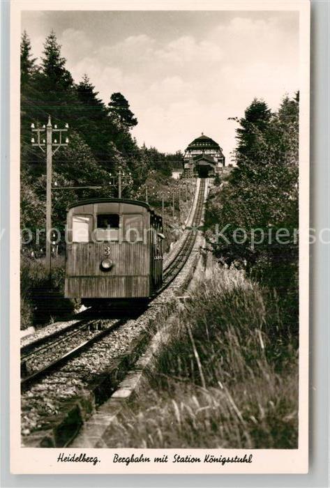 AK / Ansichtskarte Bergbahn Heidelberg Station Koenigstuhl Kat ...