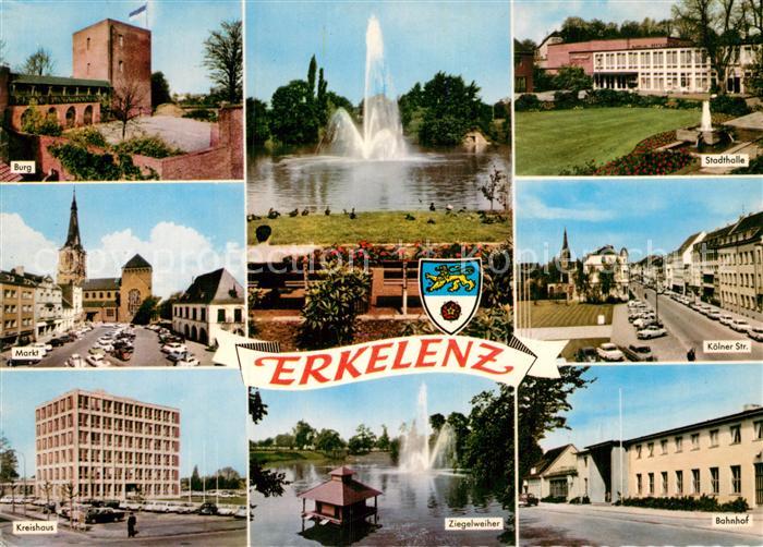 AK / Ansichtskarte Erkelenz Burg Markt Bahnhof Kat. Erkelenz Nr ...