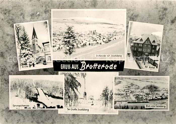 AK / Ansichtskarte Brotterode Panorama Kurort am Inselberg mit Seimberg ...