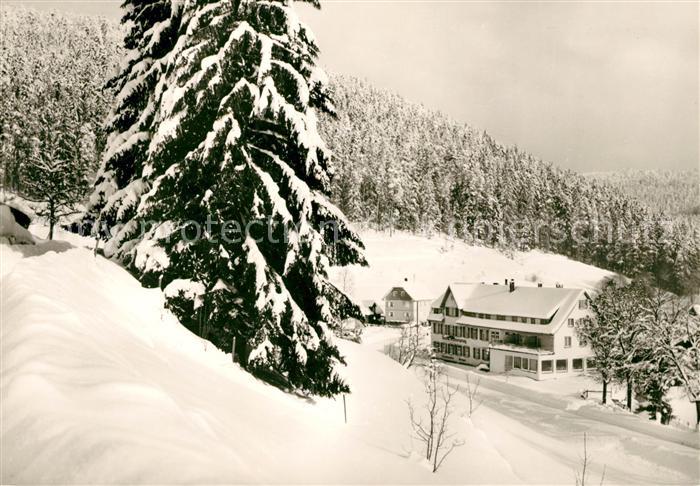 Ak Ansichtskarte Gompelscheuer Hotel Gasthof Zum Enzursprung Winter