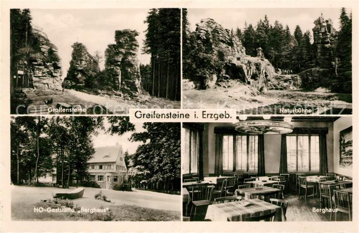 Ak Ansichtskarte Greifensteine Erzgebirge Naturbuehne Gaststaette