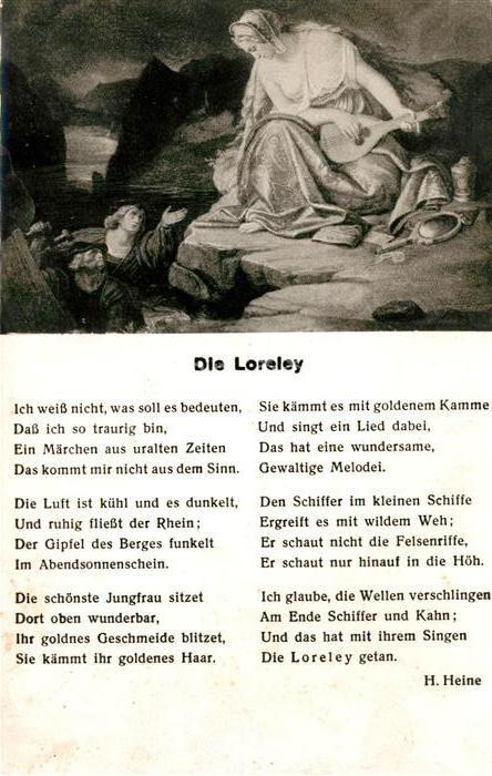 Loreley Loreleyfelsen Gedicht H. Heine Die Loreley * Nr. wb03293 ...