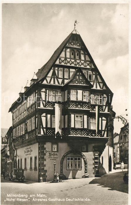Miltenberg Main Hotel Riesen aeltestes Gasthaus Deutschlands 12. Jhdt ...